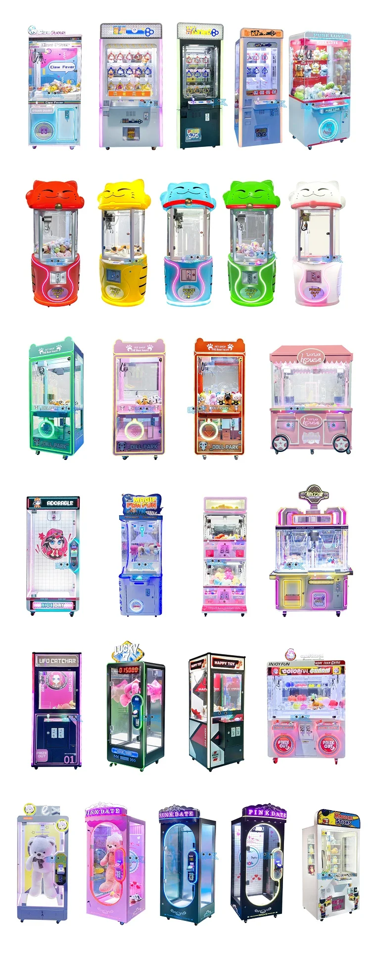 EPARK Teddy Bear Vending Arcade - Coin Operated Claw Crane