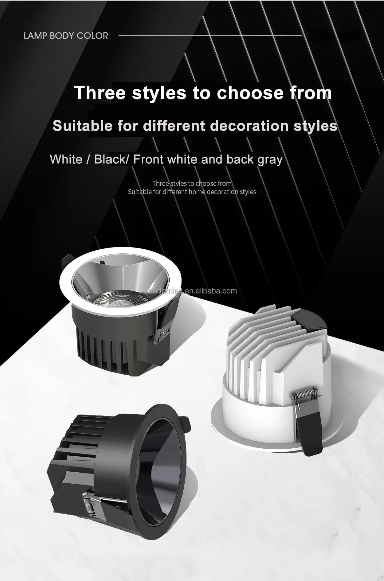 PIR Motion Sensor 7w Spot Aluminum Anti-glare LED Induction Downlights ...