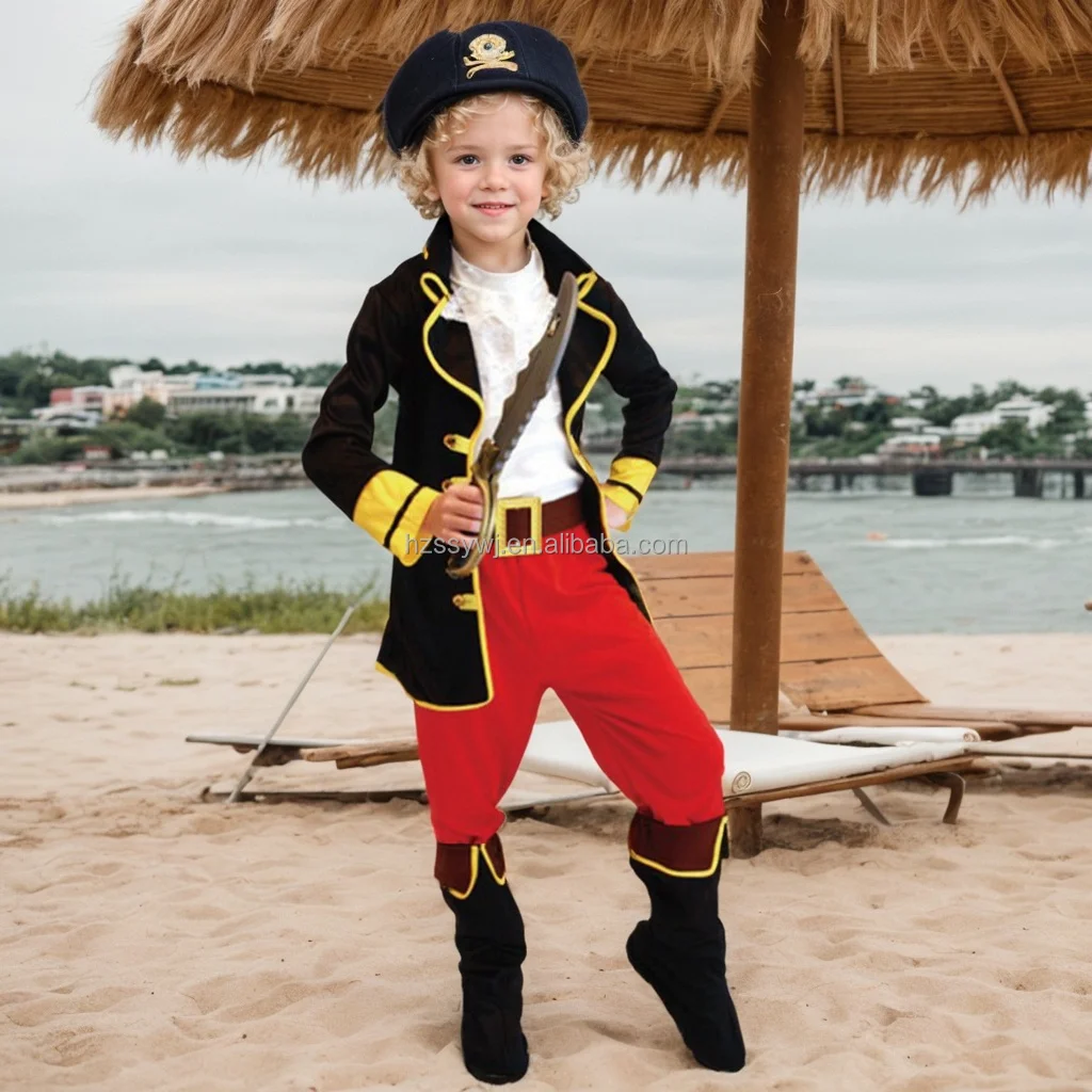 Deluxe Children Pirate Set Halloween Carnival Party Dress up Caribbean ...