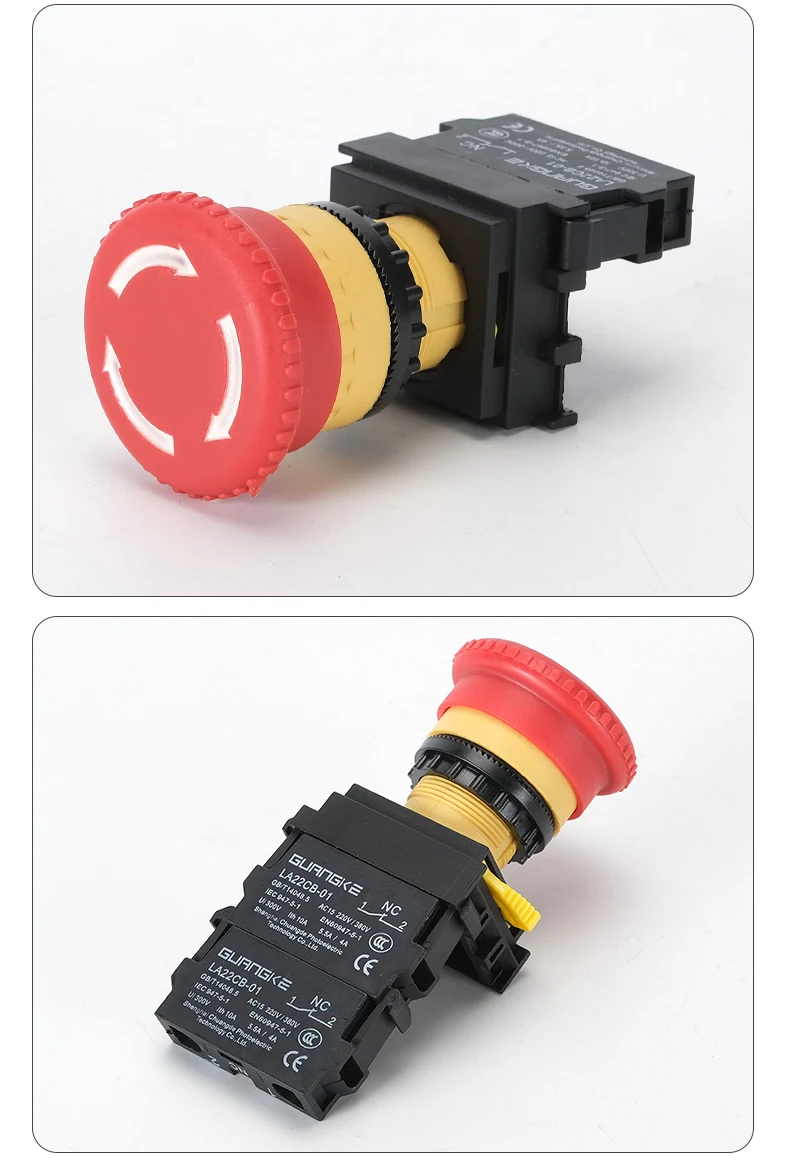 LA38 Customized 22mm Plastic Modular Push Button Switches IP67 Level ...