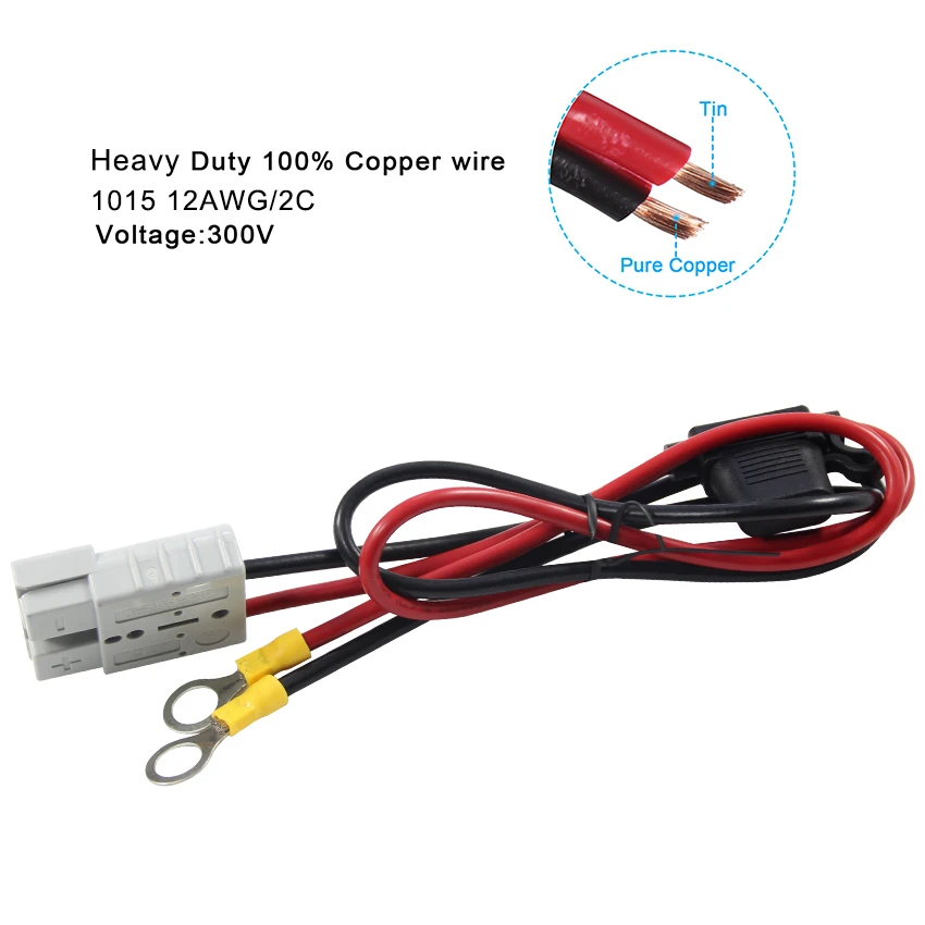 12awg Cable 2ft Truck Mounted Sb 50 50a Connector Plug Bracket Ring ...