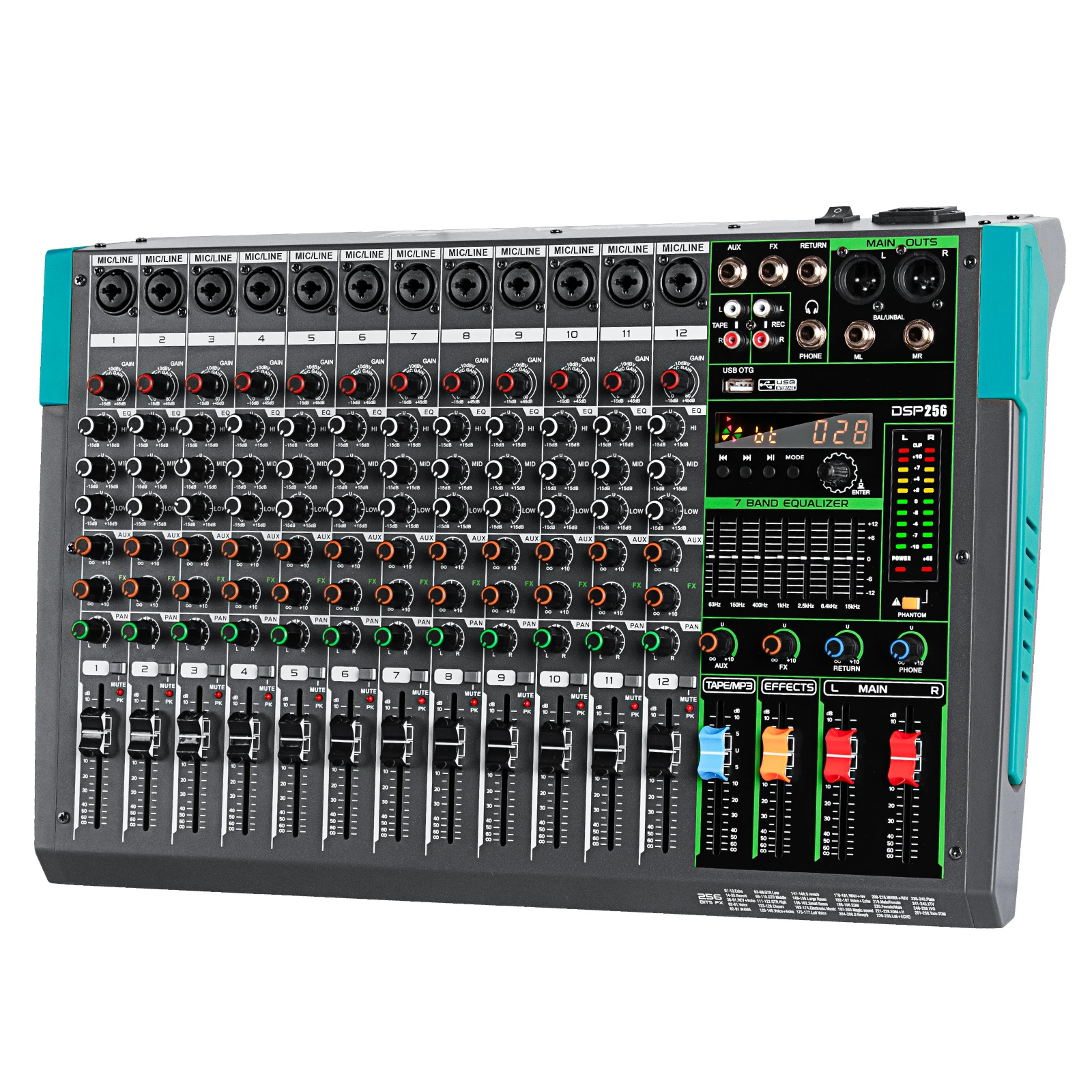 Biner Mg12 Hottest 12 Channels Professional Audio Mixer Console For ...