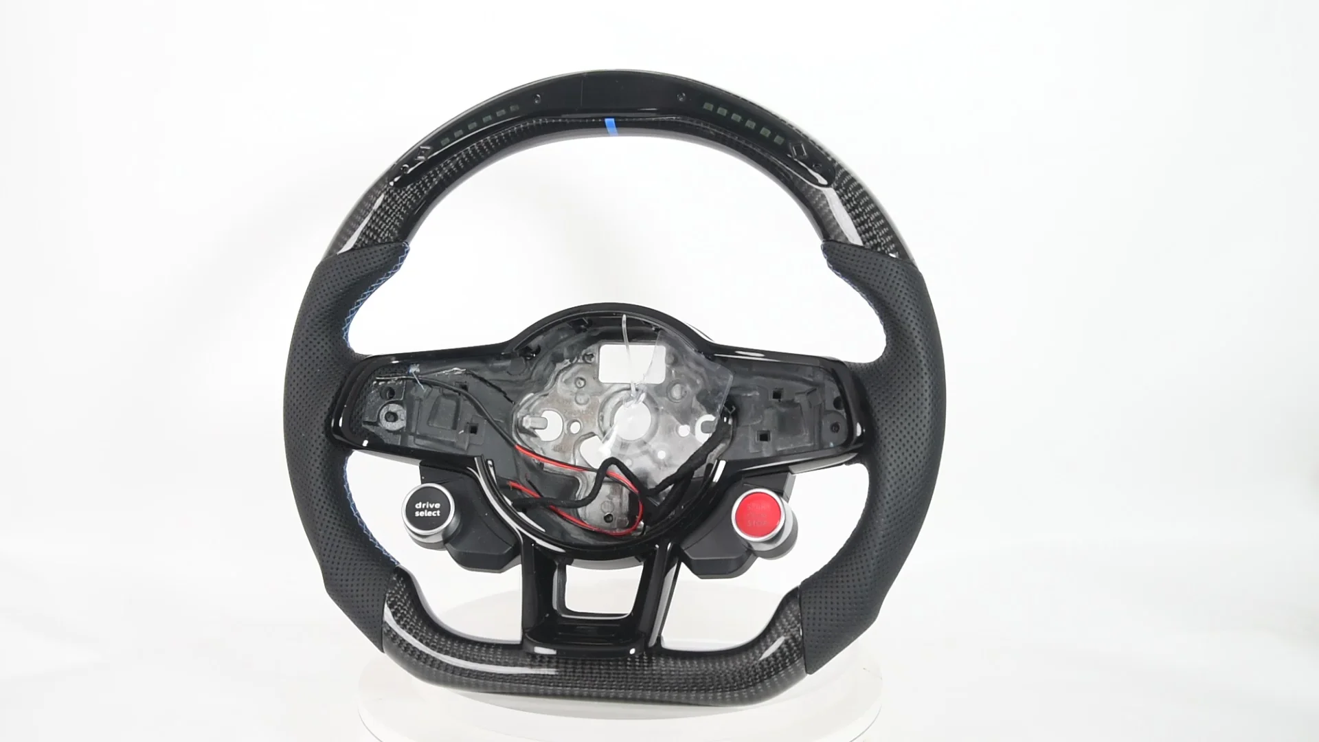 Sport Car Carbon Fiber Start Stop Button Steering Wheel For Vw Polo Mk5 ...