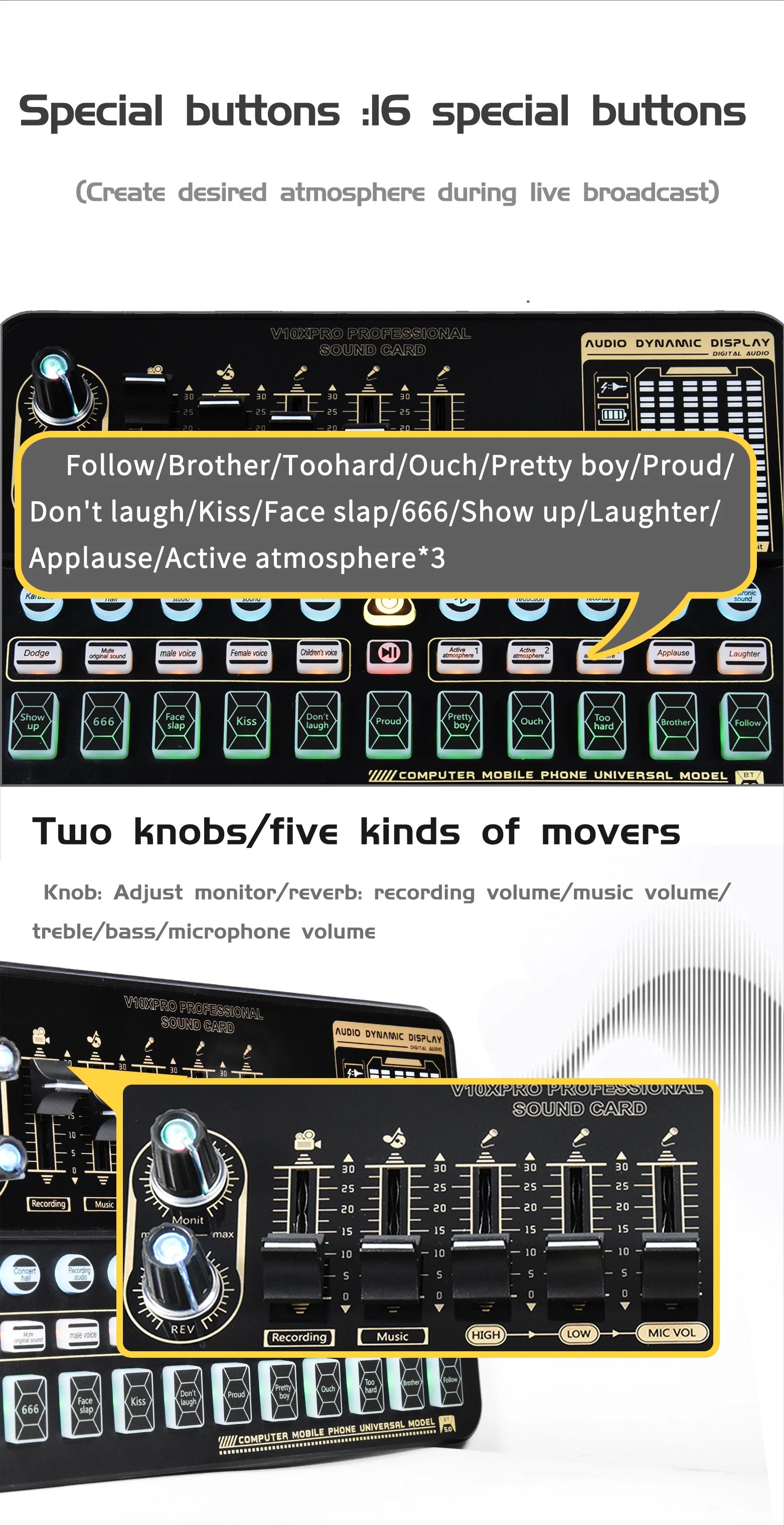 USB Audio Interface with BM800 Microphone - Perfect for Podcasts