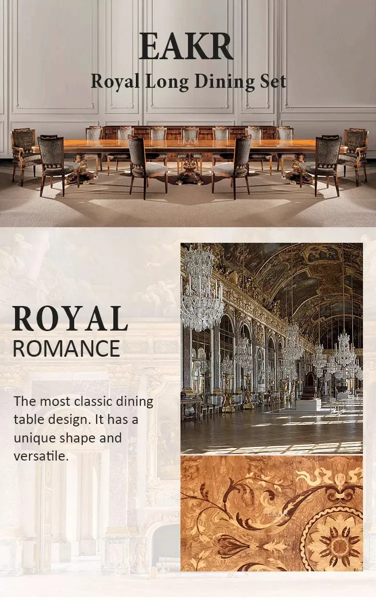 Classic Wood Dining Table With Exquisite Carvings: Elevate Your Dining ...