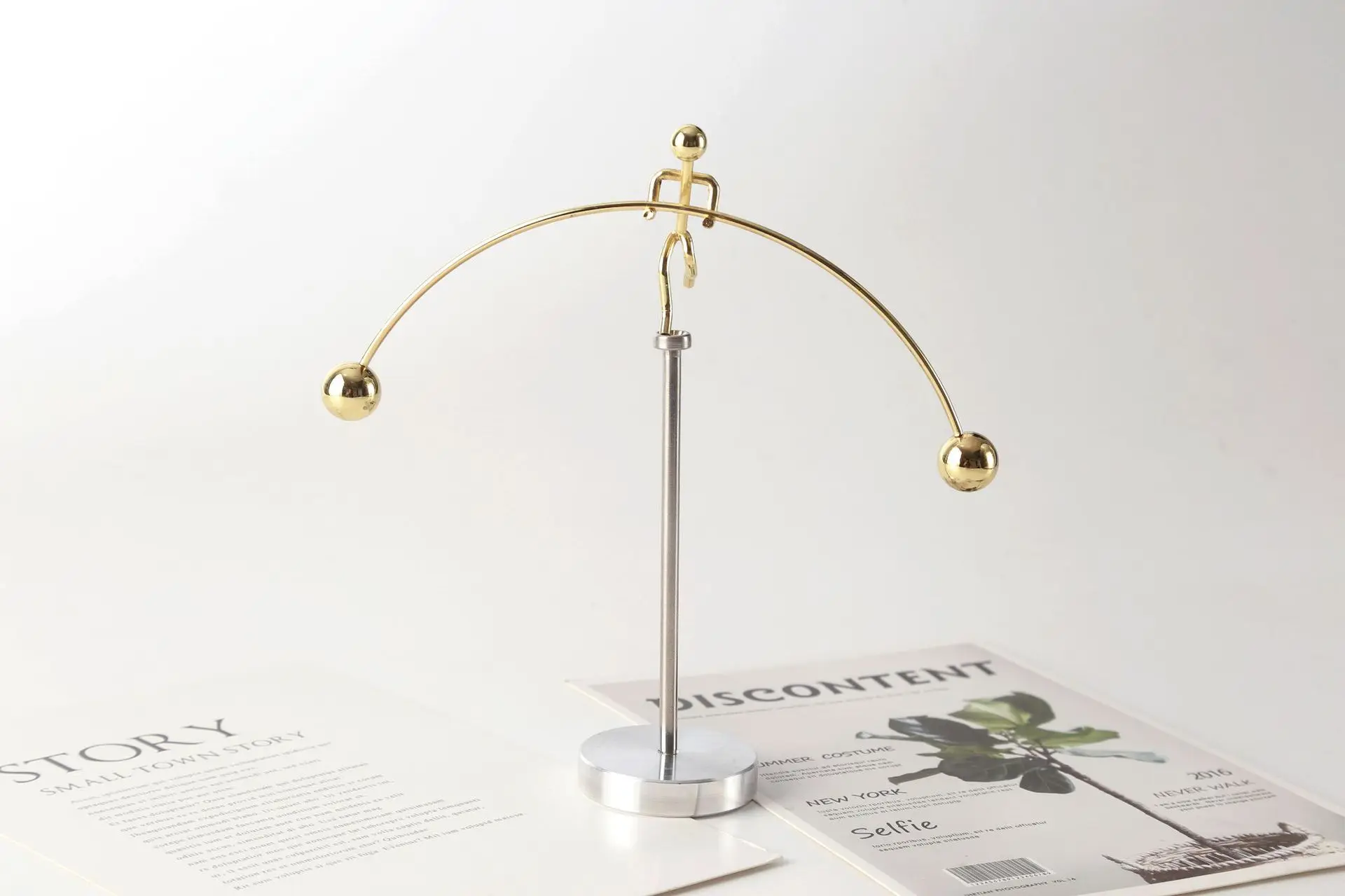 Weightlifter Stainless Steel Physics Balancing Tumbler Toy