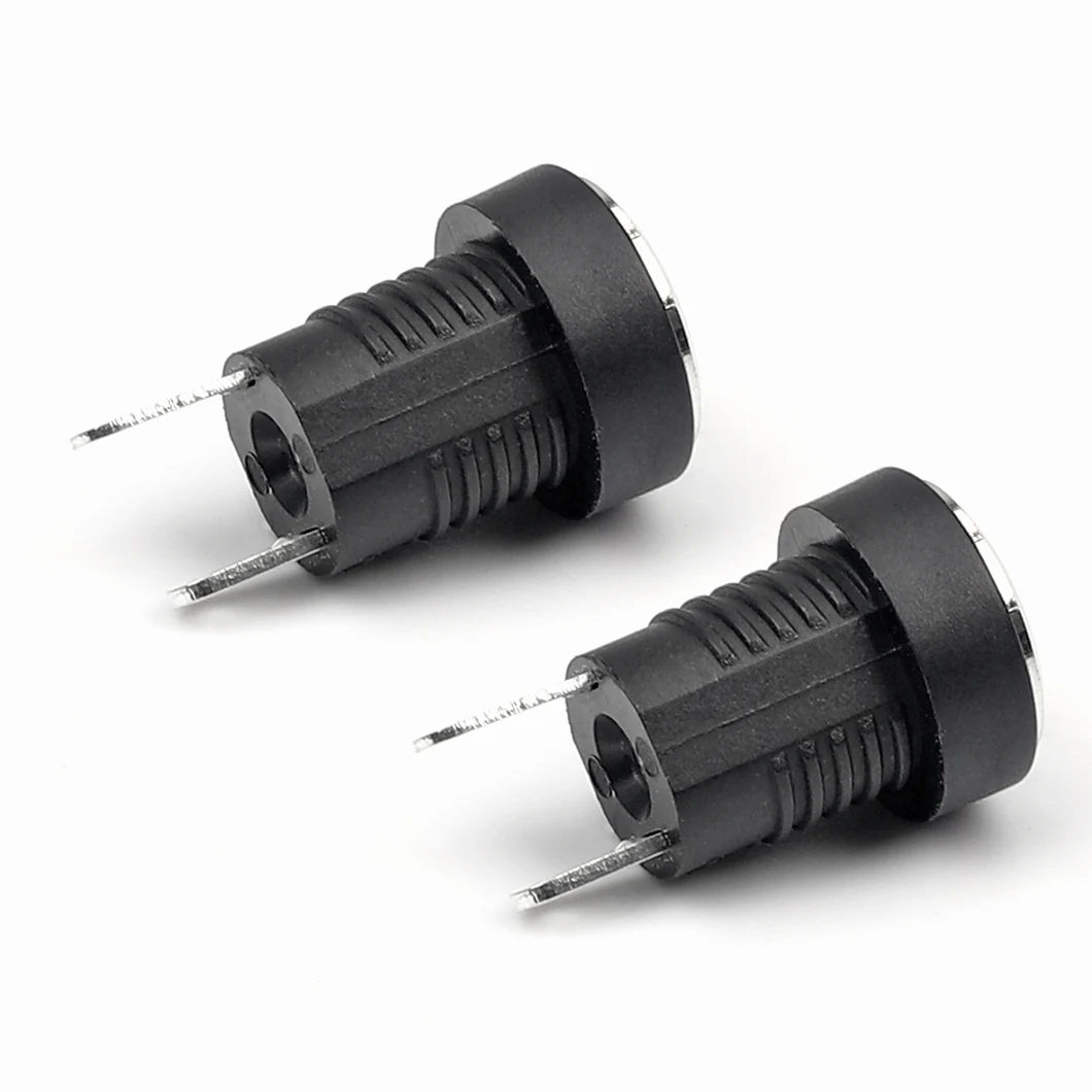 Dc022b Power Socket 2.0/2.5 Vertical Threaded Round Straight Plug Two ...