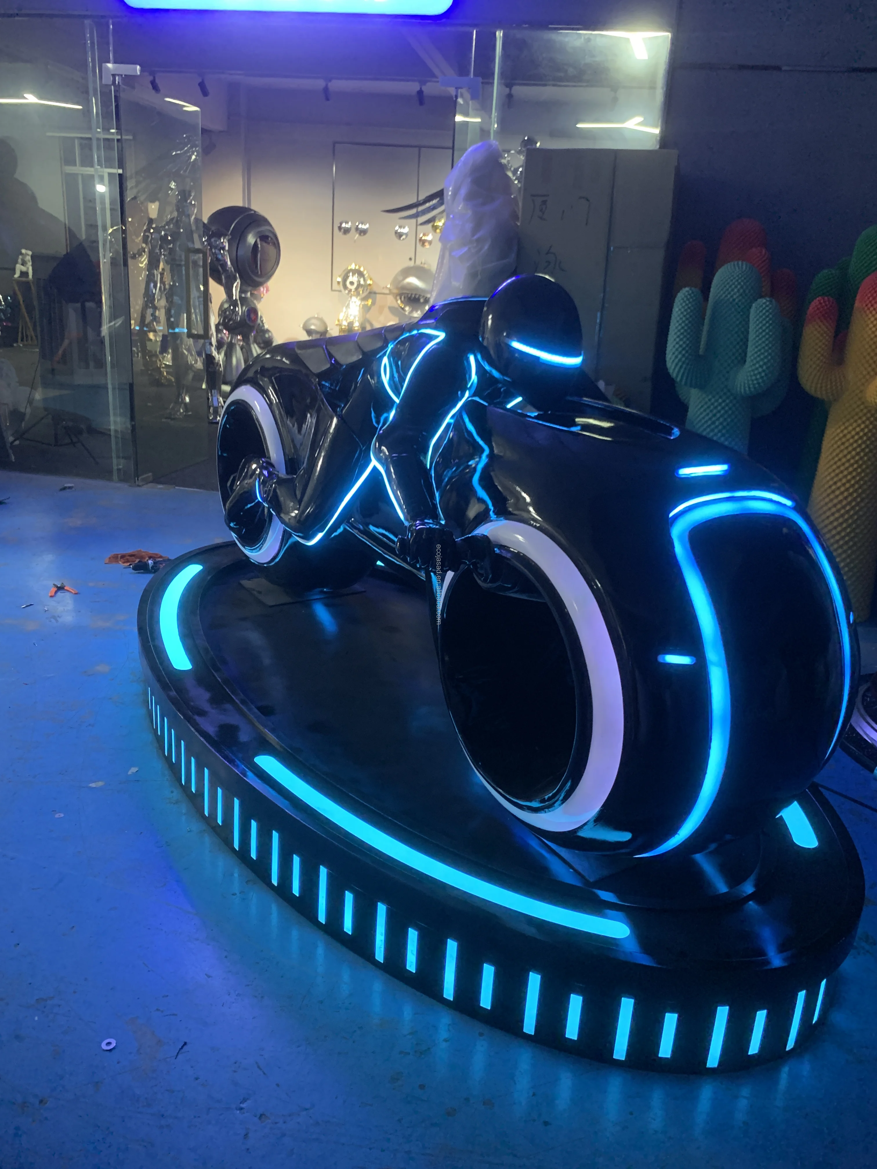 Ktv bar Livehouse Tavern Restaurant Luminous Motorcycle Sculpture ...