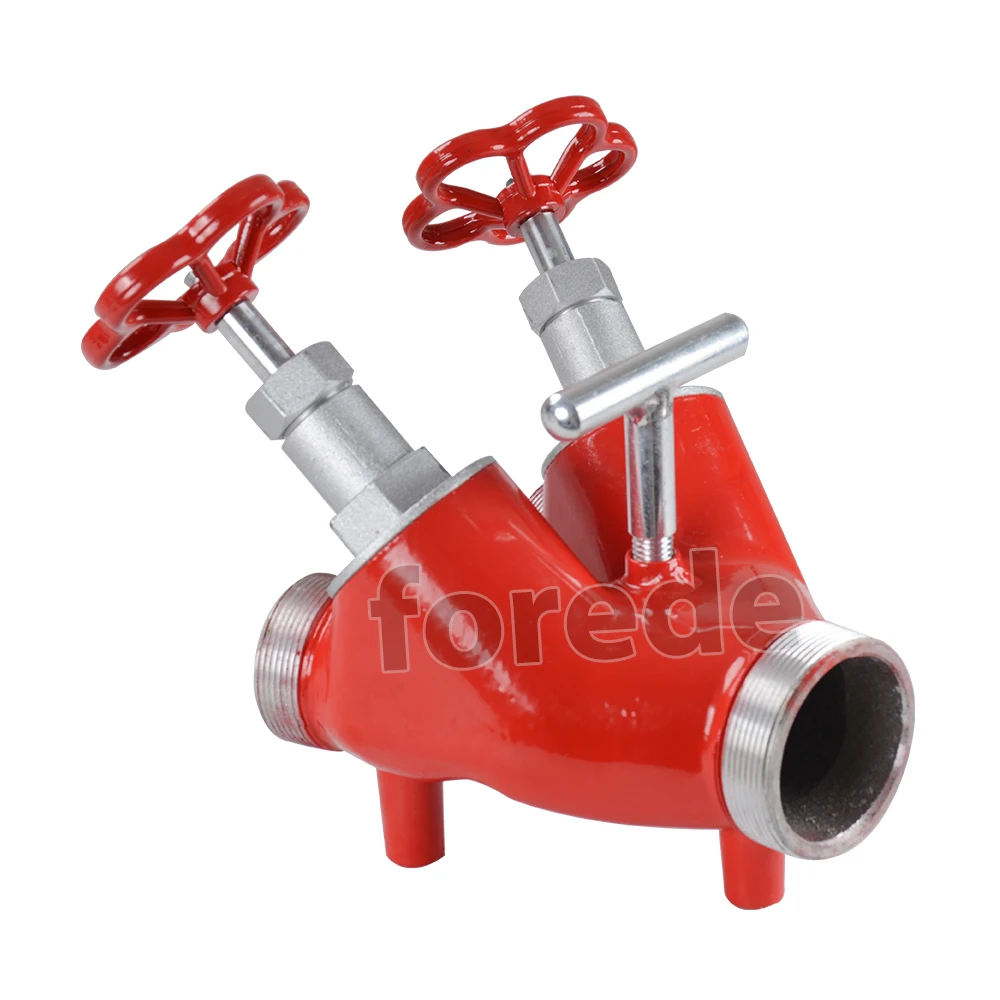Forede 2 Way Fire Breeching Inlet Screw Down Aluminum For Fire Fighting ...