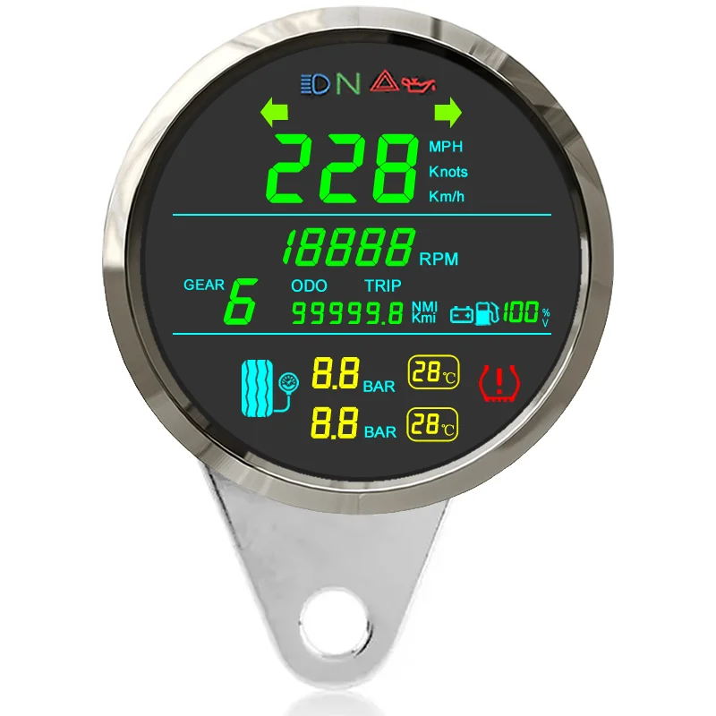 Universal 85mm GPS Speedometer for Motorcycle - IP67 Waterproof