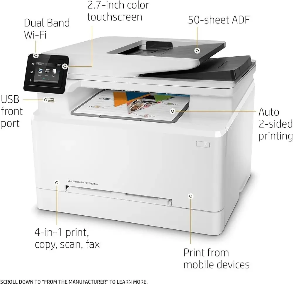 HPE Color LaserJet Pro MFP M283fdw/M283fdn All-in-One Printer ...
