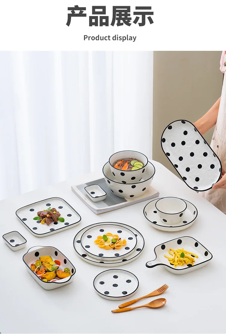 Simple Porcelain Dinner SetsBowls Tablewadress Ceramic French Wave ...