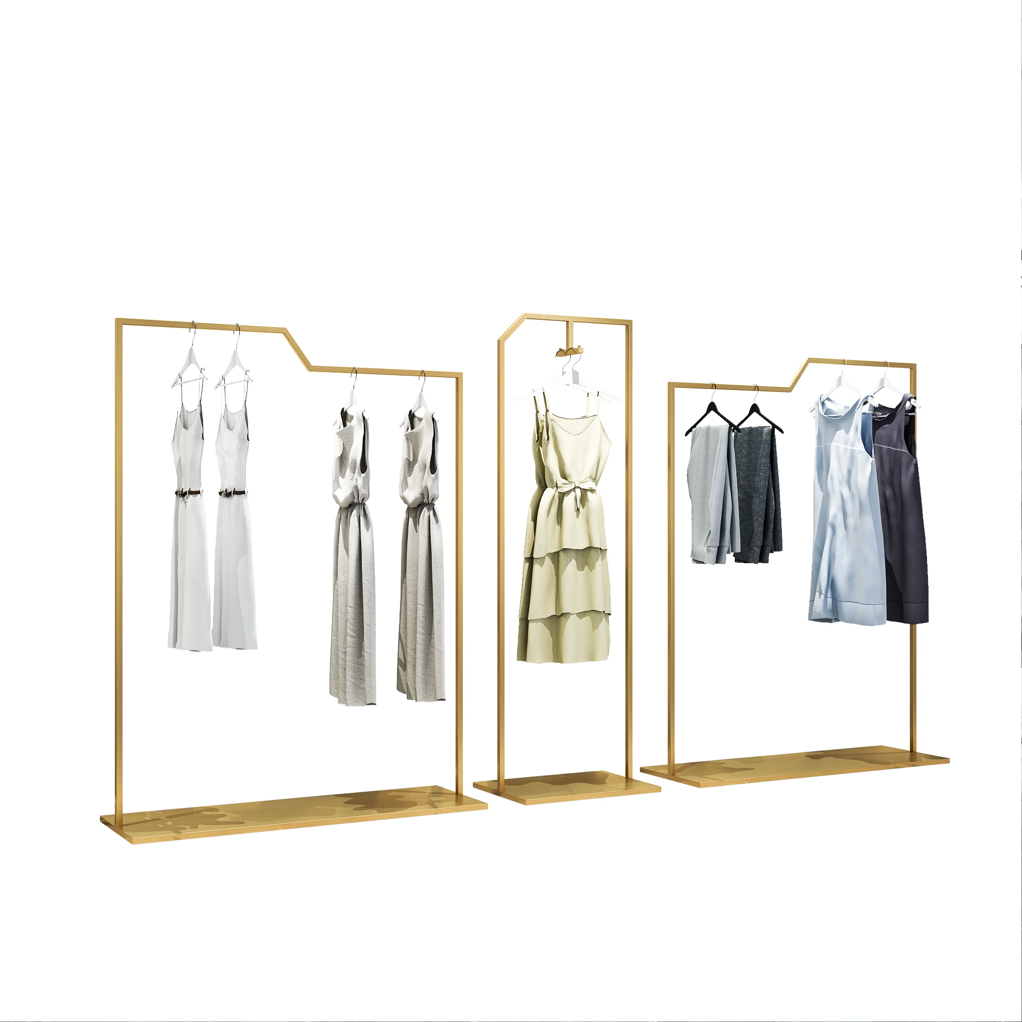 High Quality Boutique Metal Clothes Rack Space Saving Garment Display ...