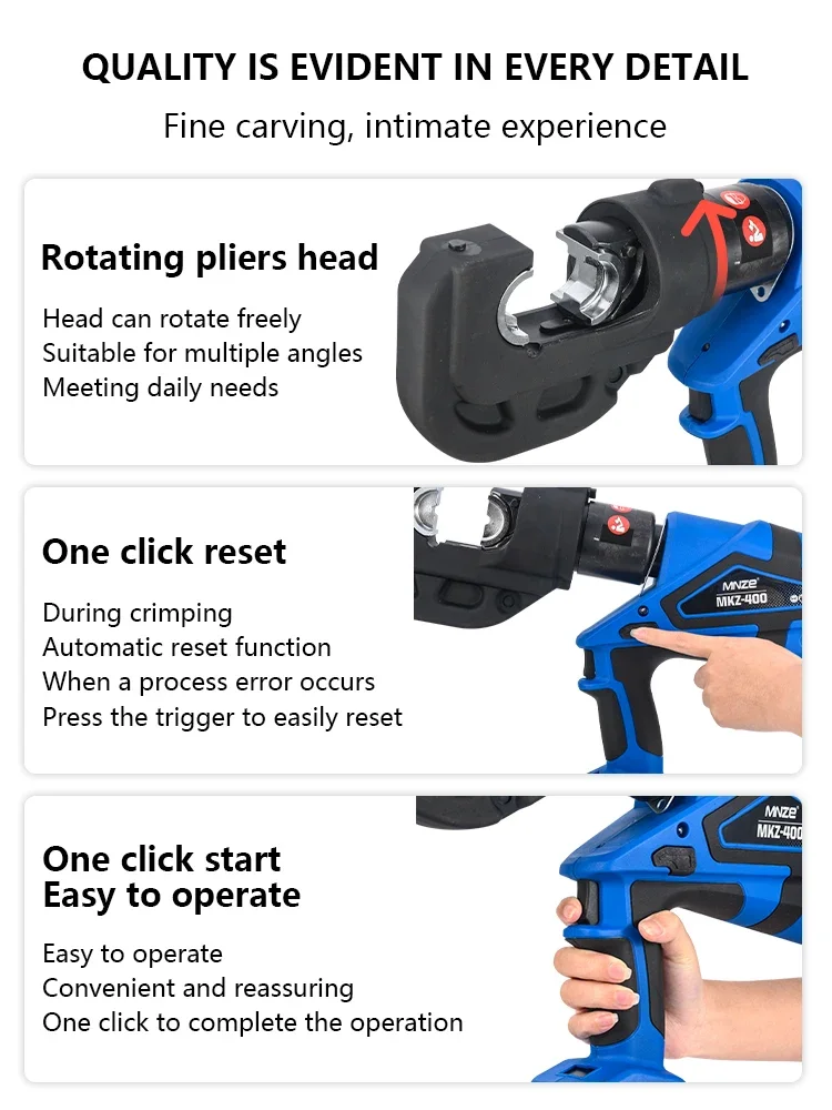 Electric Real-time Digital Display Continuous Crimping Pliers Cable 18v ...