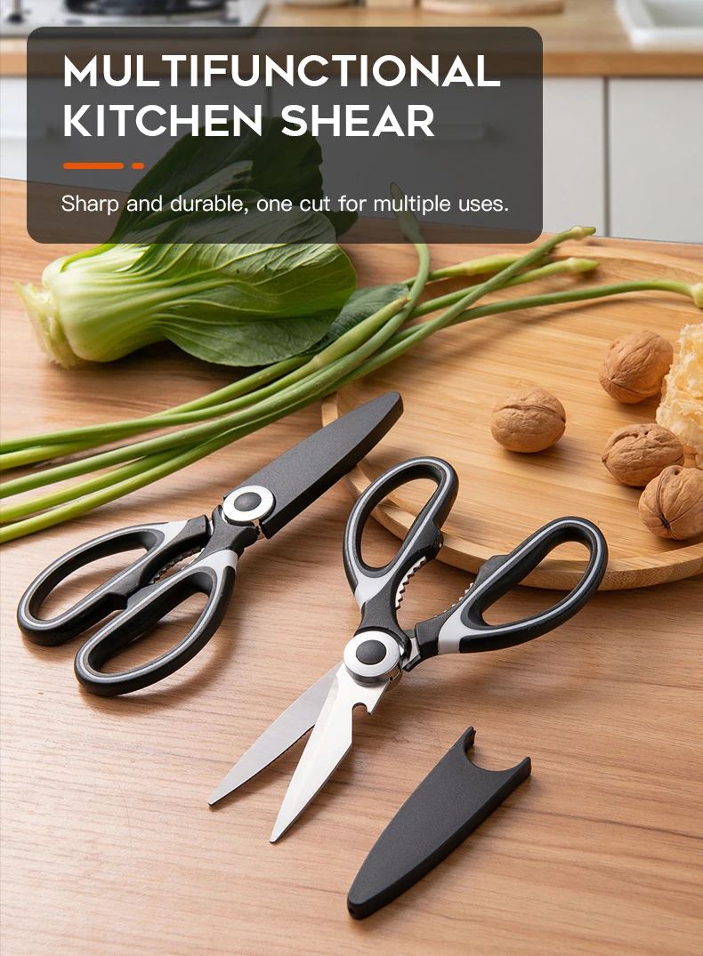 High Quality Fast Delivery Stainless Steel Kitchen Scissors With Sheath ...