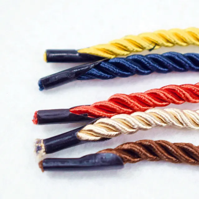 5mm Polyester Round Twisted Handle Rope Paper Bag Rope Handle With Tip ...