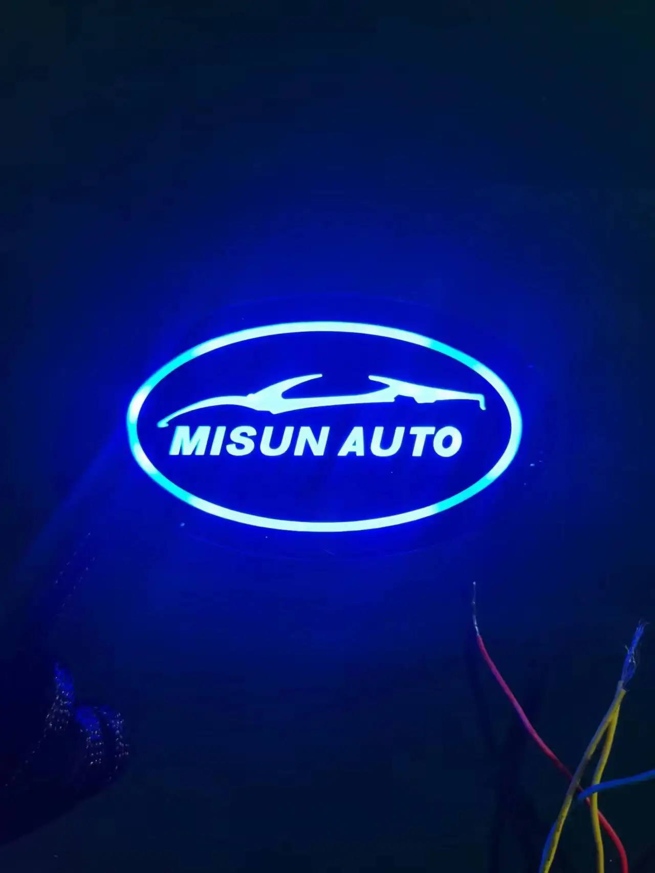 Car Front Grille logo LED Emblem Light Car Marker Light Custom Badge ...
