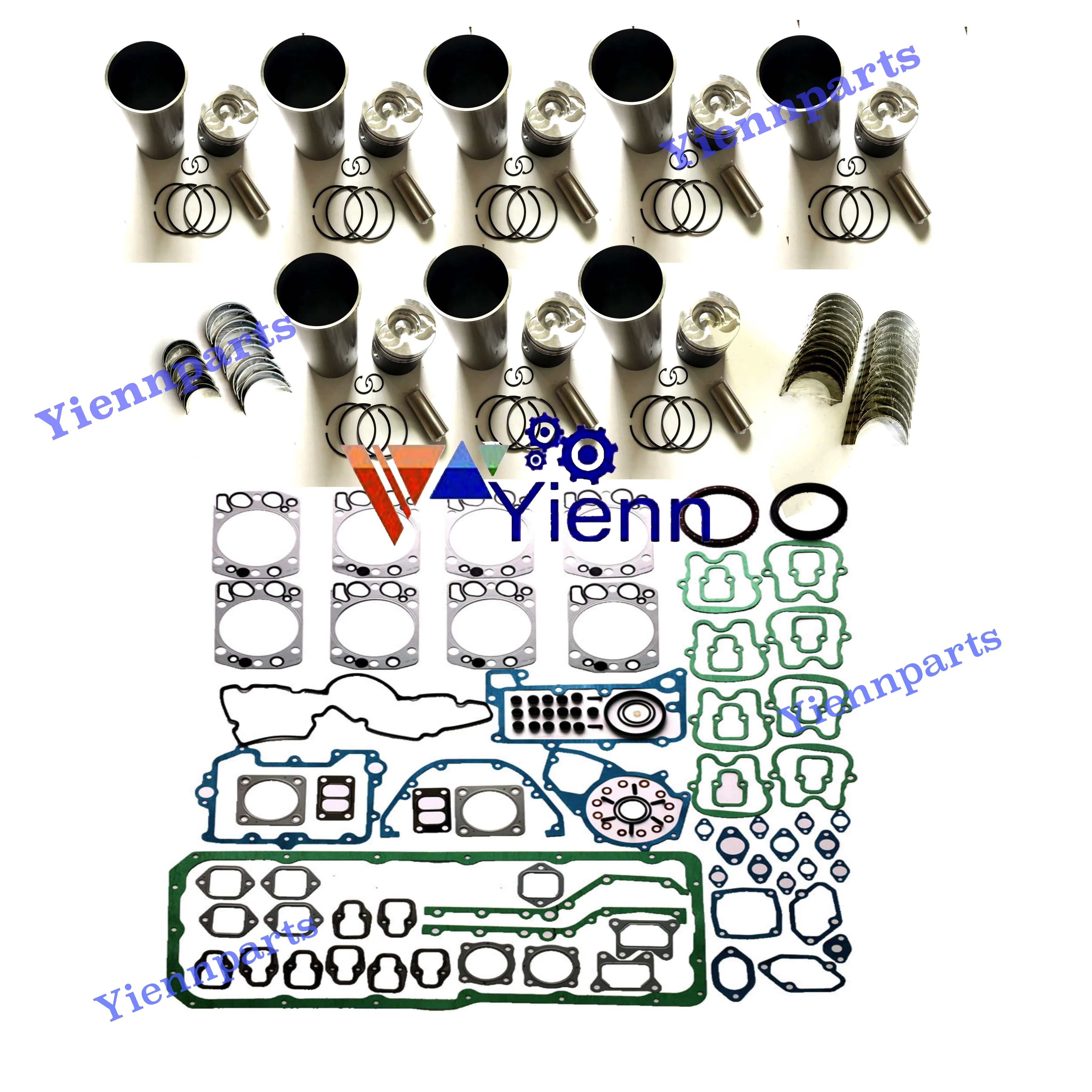 P158LE Engine Overhaul Rebuild Kit - Doosan Daewoo Diesel Repair Parts