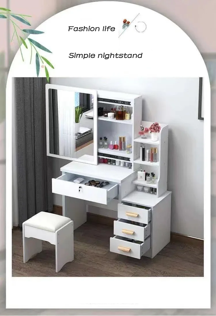 Modern Designs Bedroom Pink Dressing Vanity Table Set Dressing Table ...
