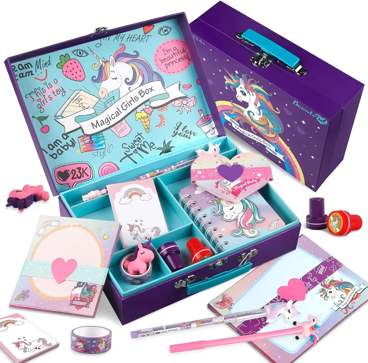 Huiye Unicorn Stationery Set - Educational Fun for Kids
