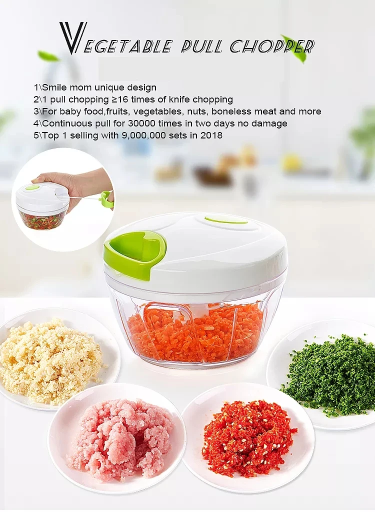 Kitchen Vegetables Blender Garlic Cutter Chopper Machine Mini Manual ...