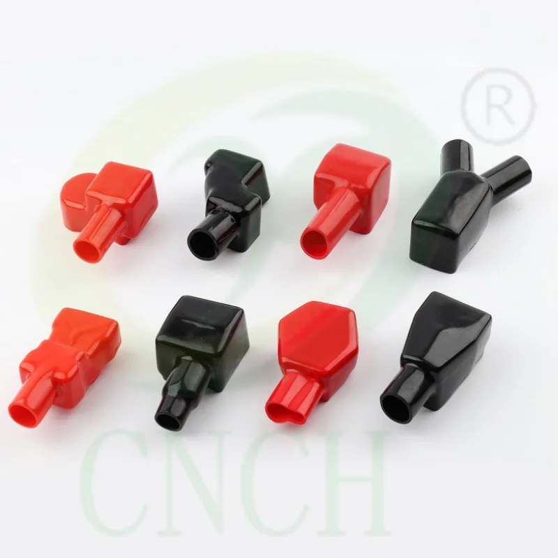 16mm Battery Terminal Insulation Cap Universal for Car PVC Red Black ...