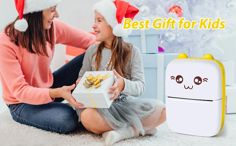 Mini Pocket Printer - Cartoon Cat Handheld Label Printer