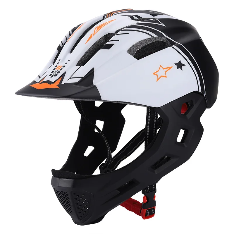 Adult Bike Helmet Full Face Helmet Detachable Mountain Bike Cycling ...
