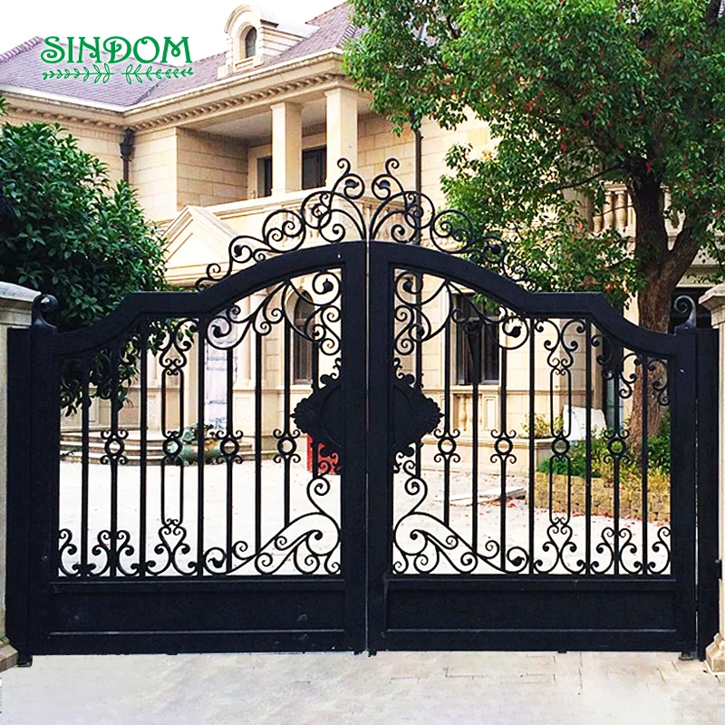 High-ranking Fancy Residential Main Entrance Metal Iron Push Pull Door