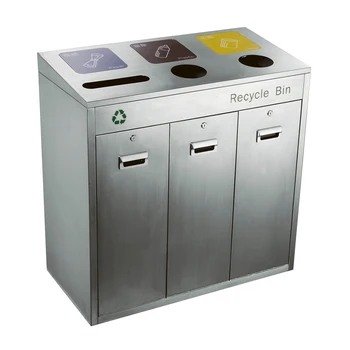 Indoor Segregation Waste Can Recycle Stainless Steel Waste Dustbin ...