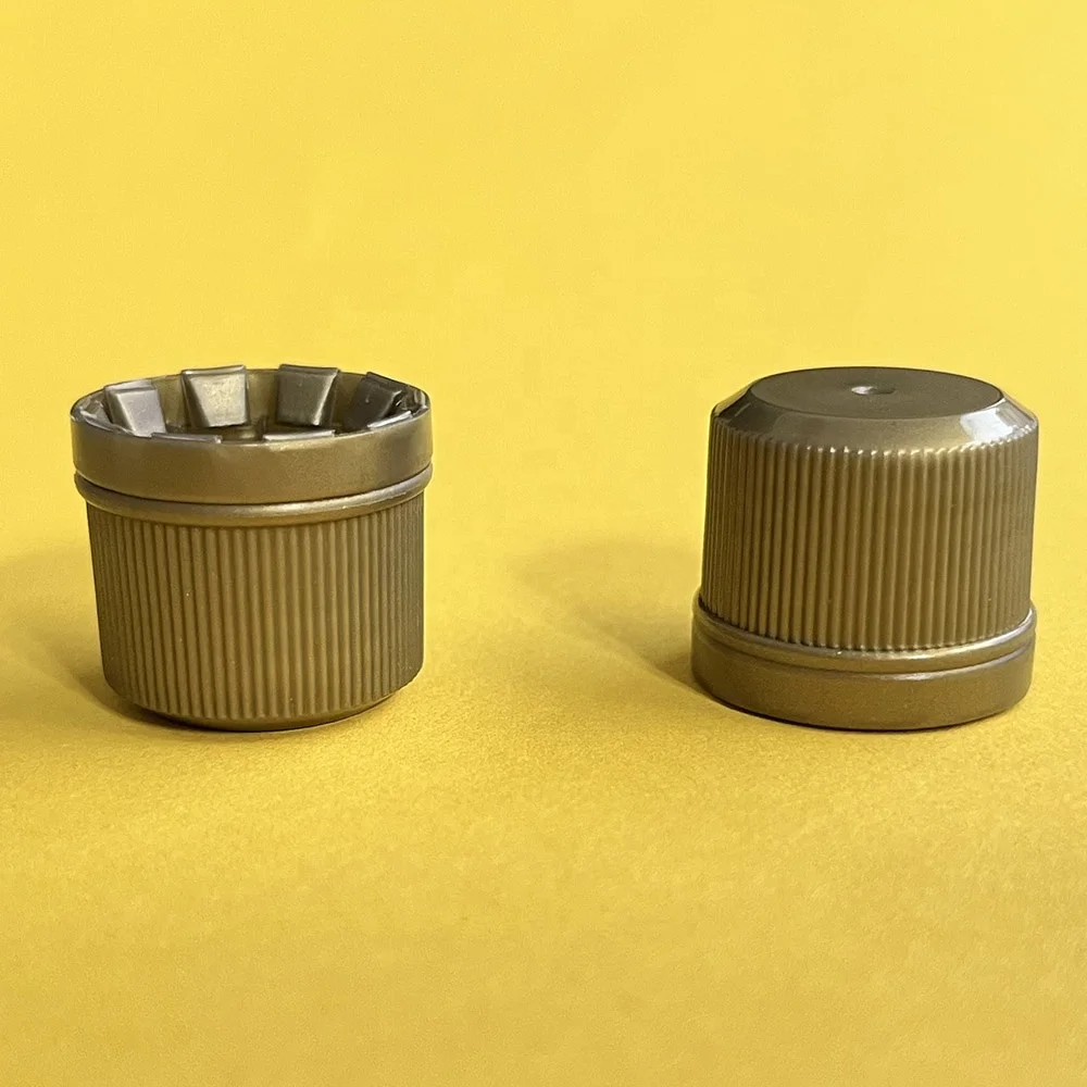 18 mm gold PP Ribbed Tamper Proof Caps for mini liquor bottle| Alibaba.com