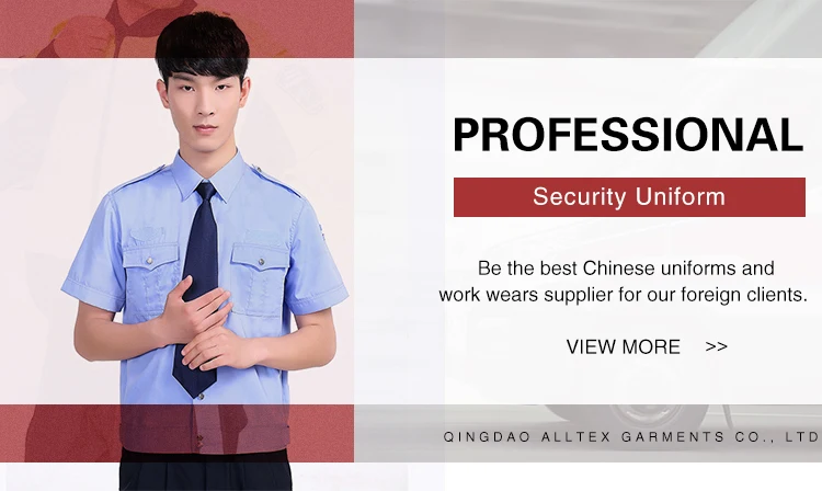 Blue Security Guard Uniform Shirts Long Sleeve Security Shirts Polo ...