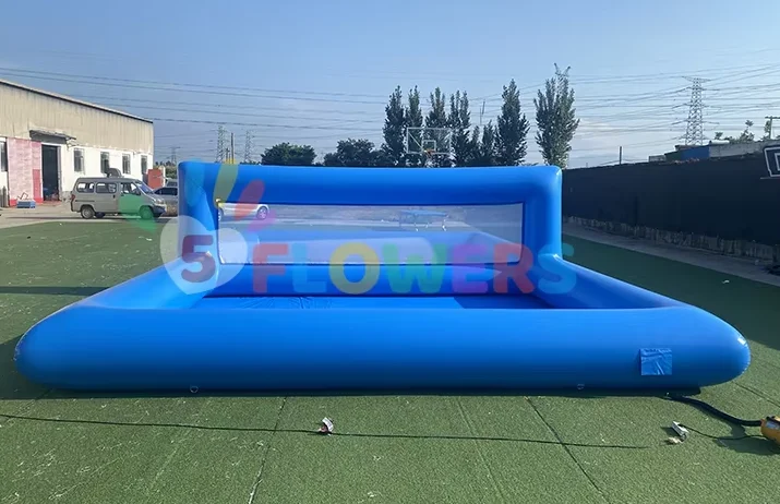 Blue Inflatable Volleyball Pool - Fun for Kids & Adults