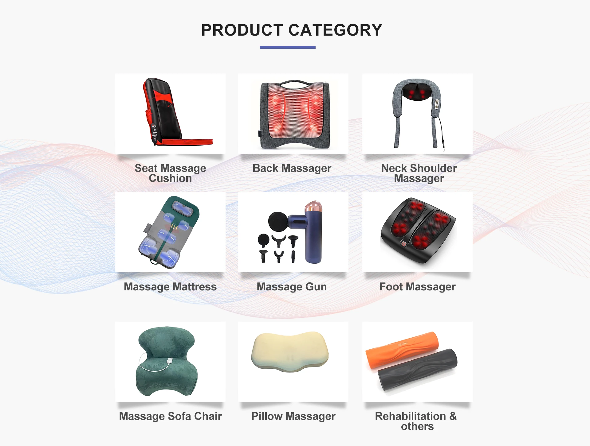 New Products Electric Full Body Air Pressure Back Massage Mattress ...