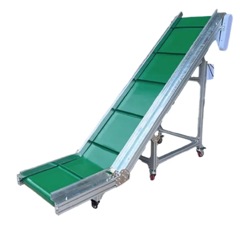 custom automatic motorized incline belt conveyor with climbing PU PVC ...