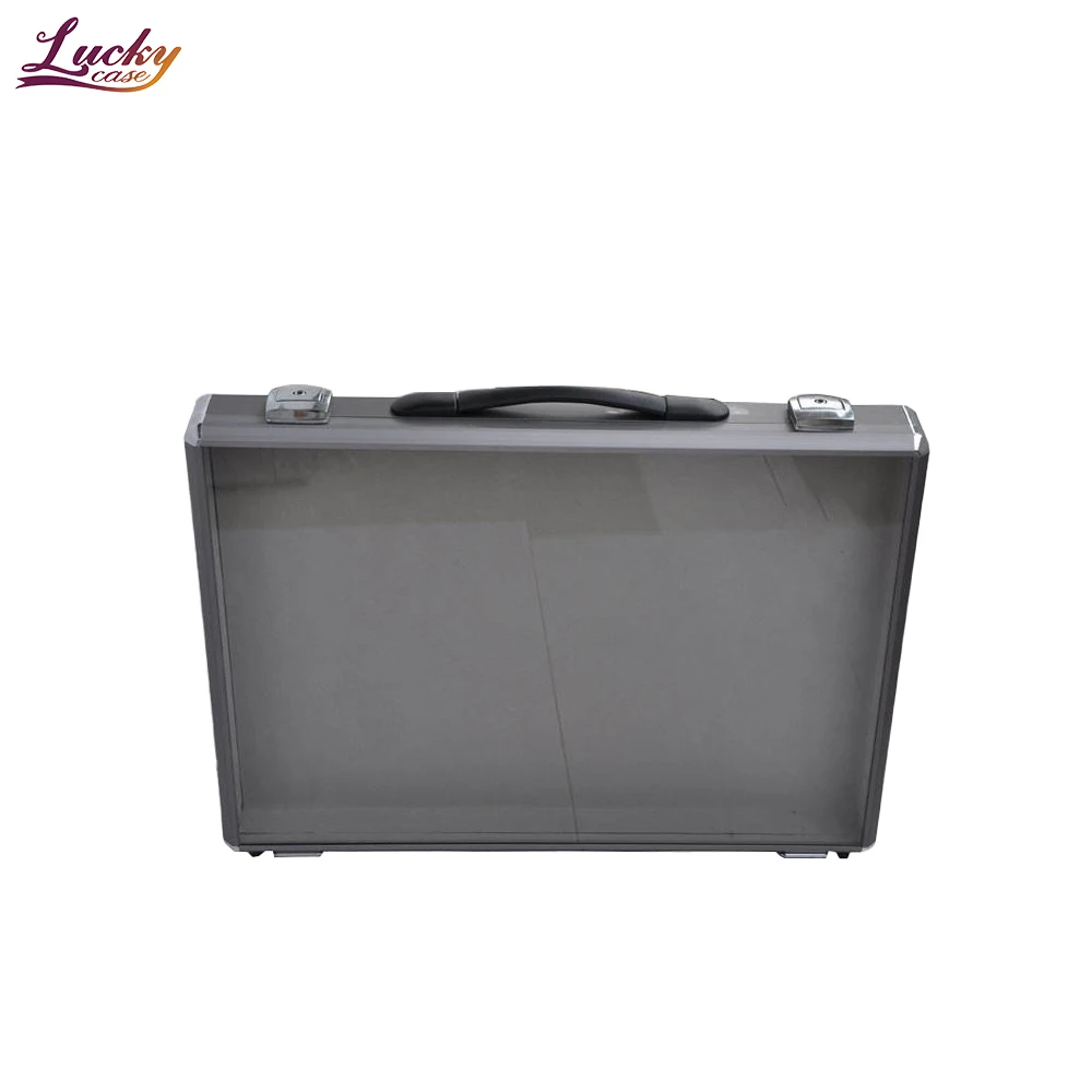 Aluminum Acrylic Glass Top Display Locking Travel Table