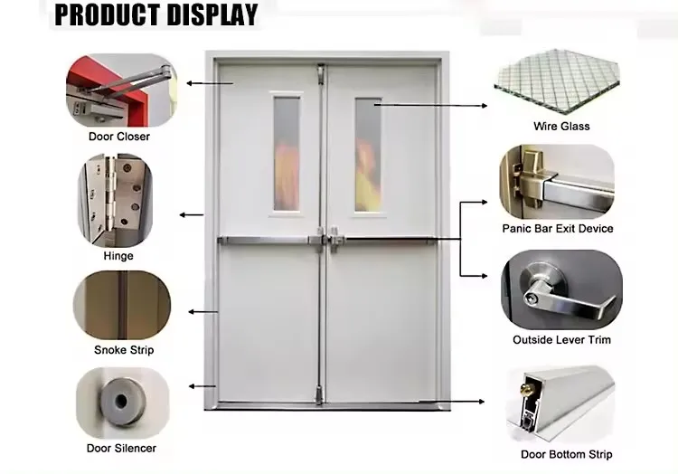 Modern Fire Rated Steel Door with Side Opening Security and Entry for ...