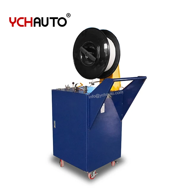 Portable Pallet Strapper Semi Automatic Corrugated Box Strapping Machine With CE for Small ...