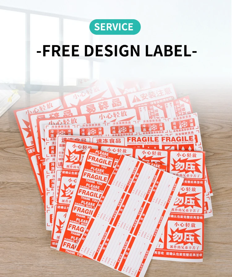 Custom Fragile Stickers Packaging Labels Warning Stickers For Shipping ...