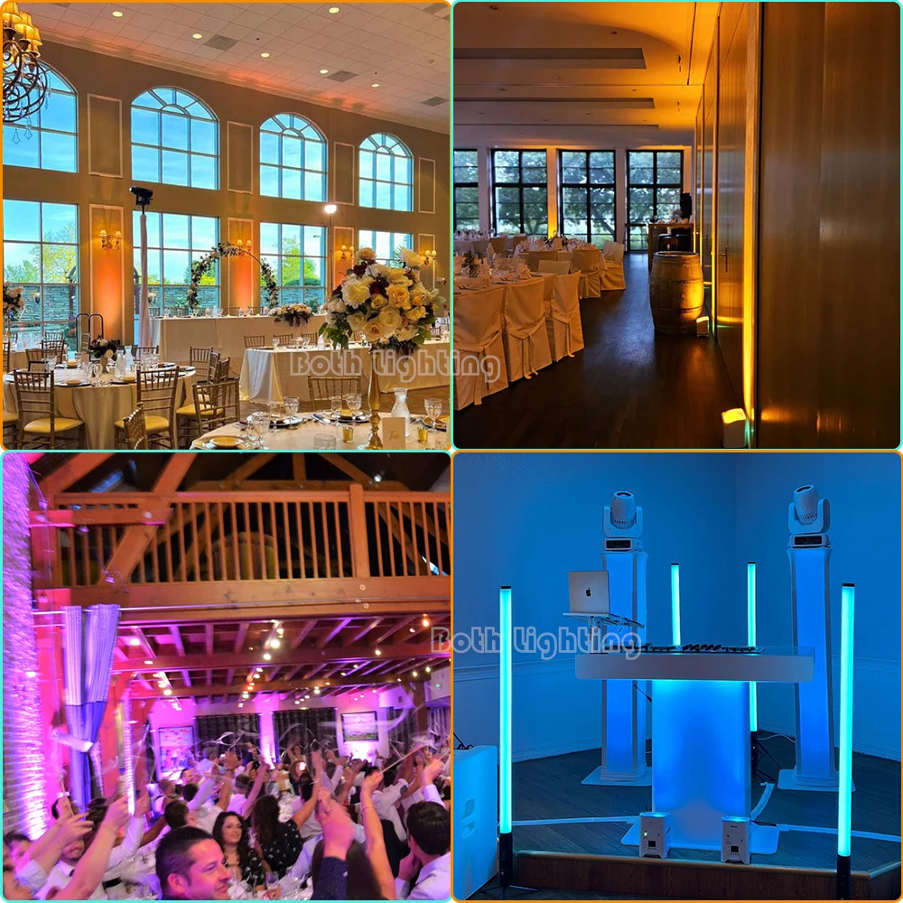 Both Lighting Smart DJ S4 Battery Uplights - RGBWA+UV LED Party Lights