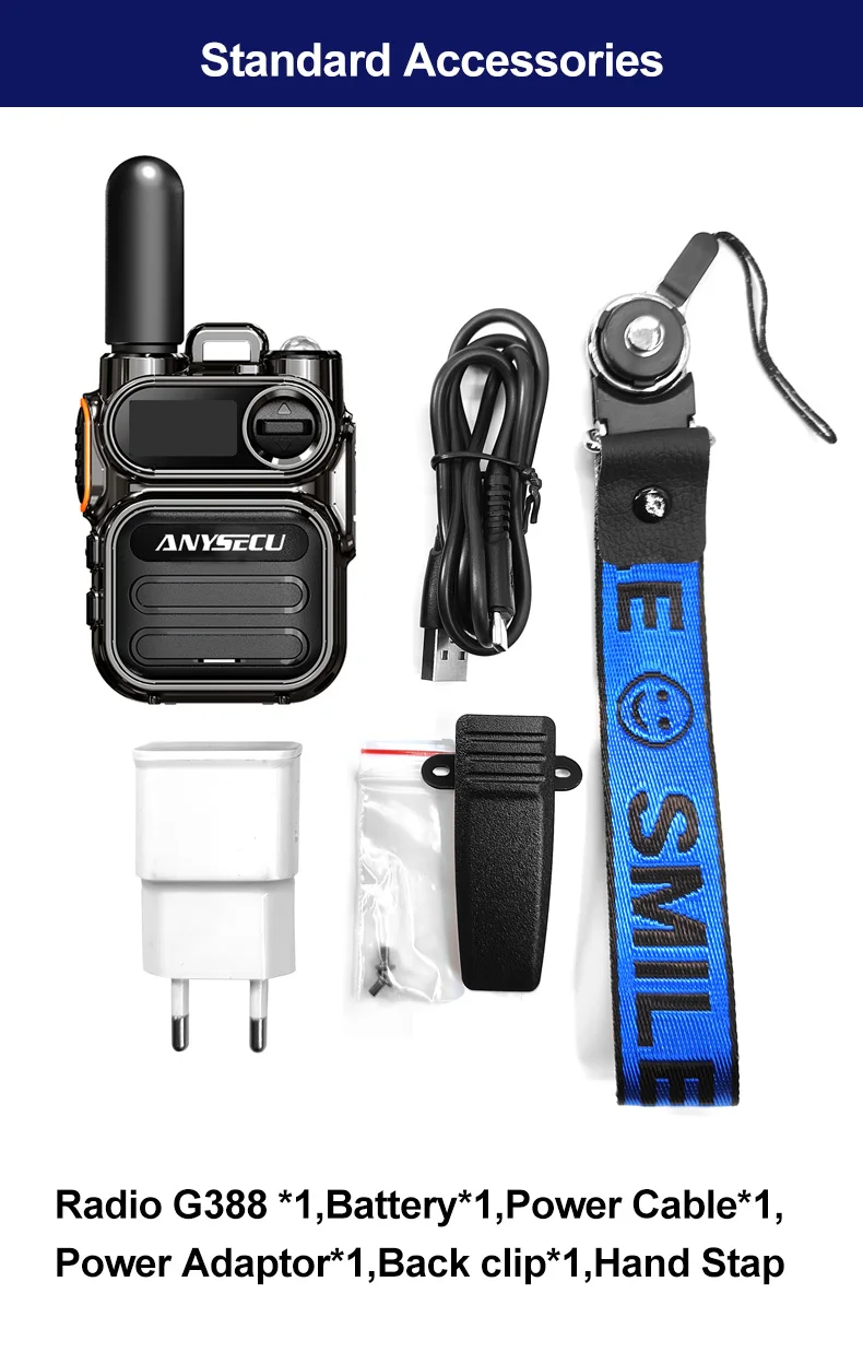 Anysecu New 4G POC Network Radio Sim Card Radio Unlimited Talk Range ...