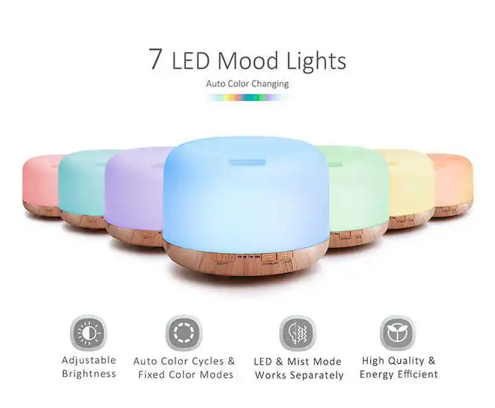 Customized 500ML USB Aromatherapy Diffuser with Remote Control