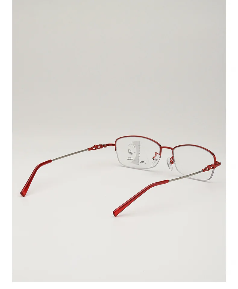 Teenyoun 1836 Metal Half Frames Rectangle Blue Light Blocking Glasses ...