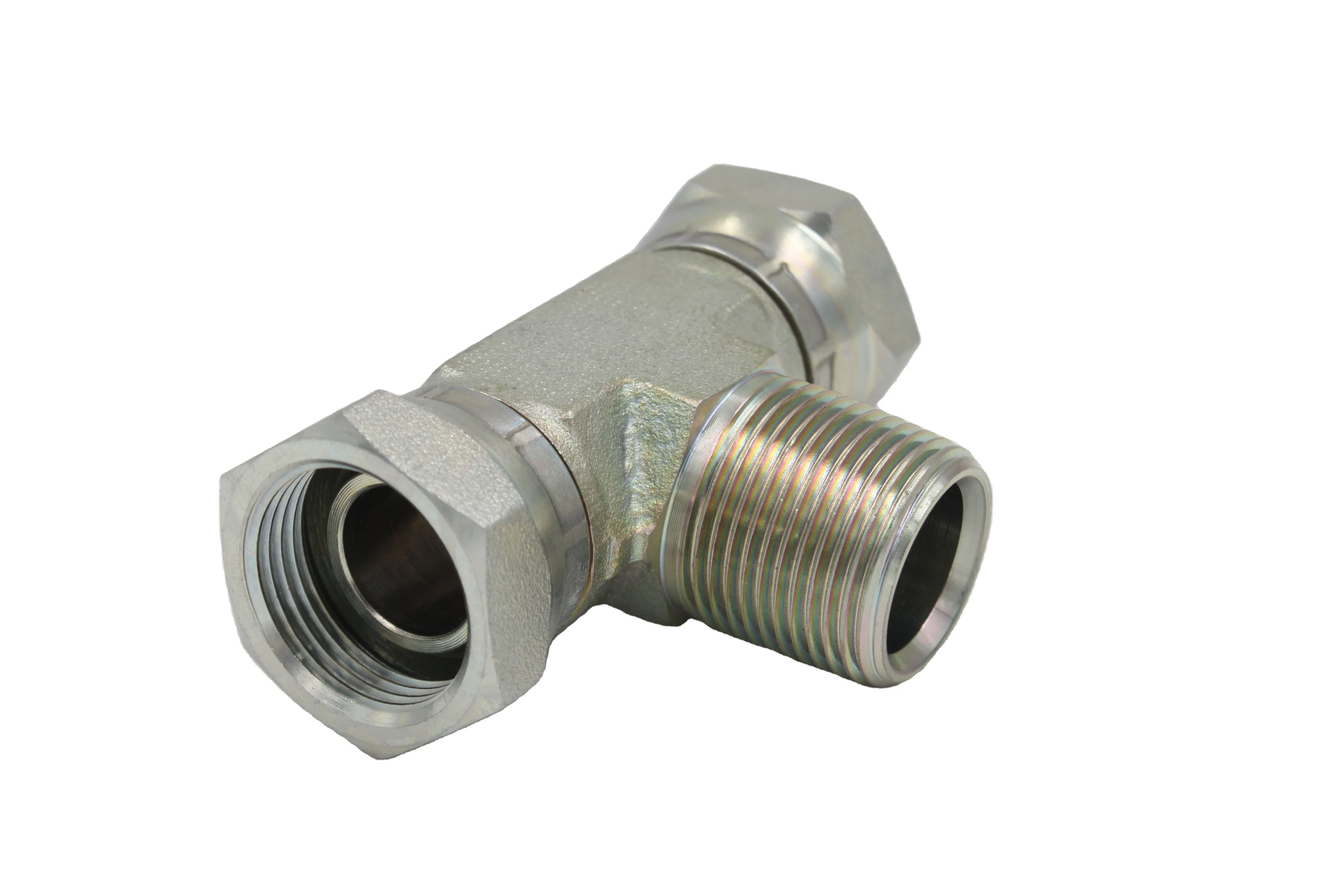 6602-fg Hydraulic Adapter Female Npsm Swivel Seal To Male Nptf Tee 3 ...