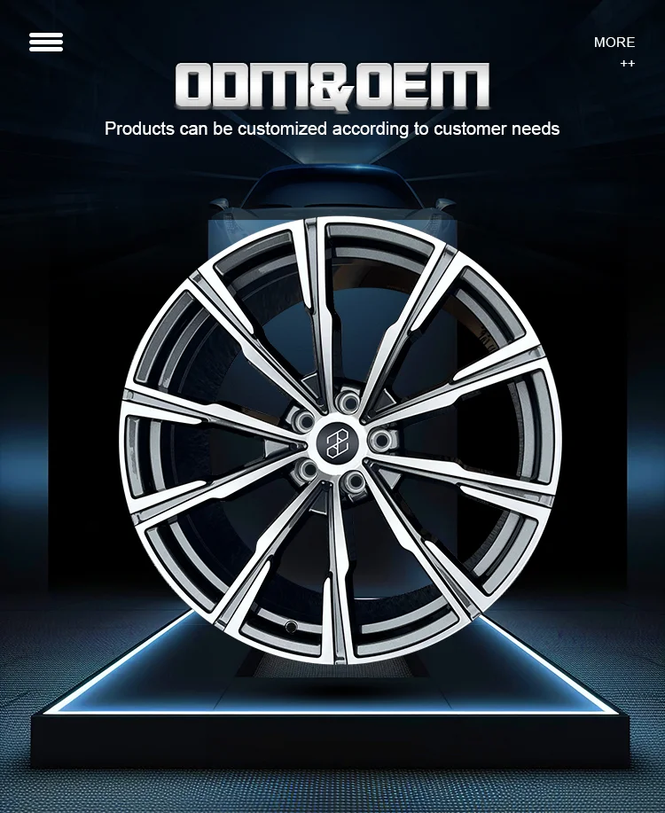 Pengzhen High-Quality Deep Gray Color Machine Face Car Wheels 21 Inch ...