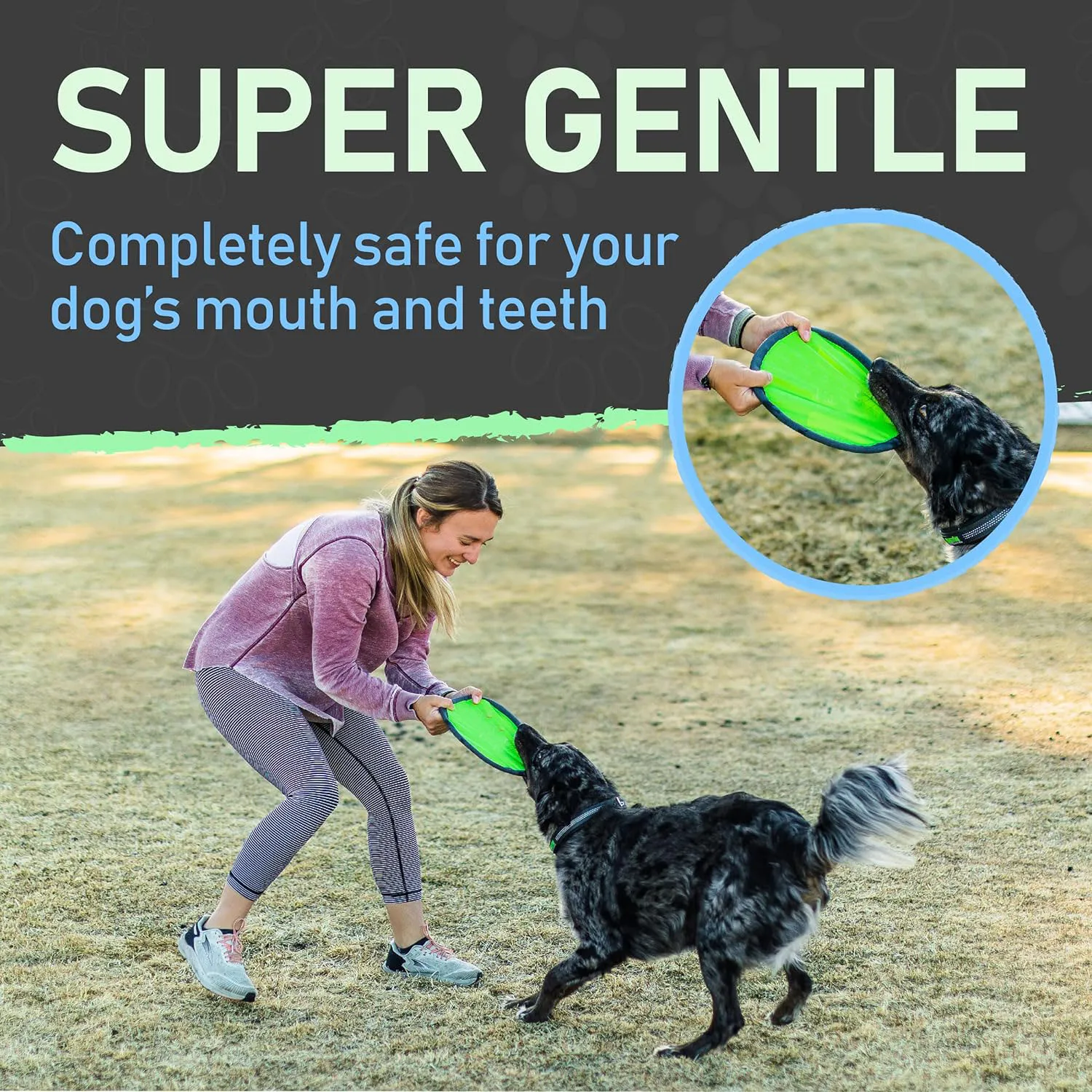 Flying Disc Dog Toy Frisbee Soft To Catch Floating Frisbee For Dogs ...