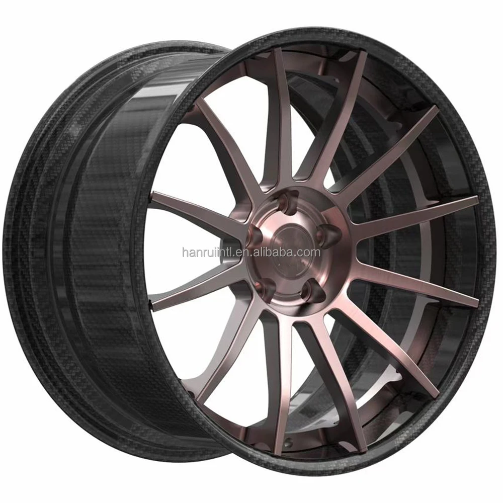 Custom 5x120 Golden Polished 2-pc Forged Wheel 18inch Car Sport Rims ...