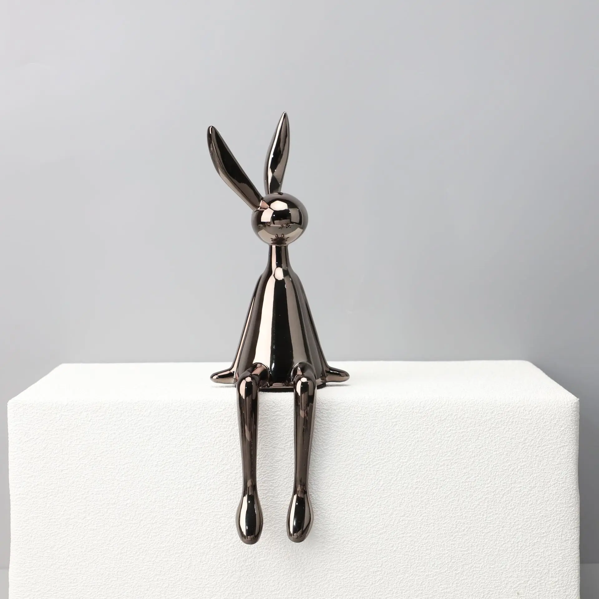 Hight Quality Resin Electroplated Color Rabbit Statue Sculpture ...