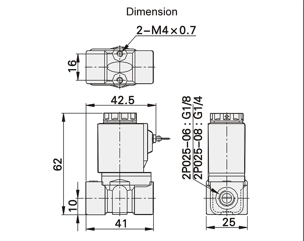 2V025 Series Direct Acting Solenoid Valve Multiple Voltage Options,like ...
