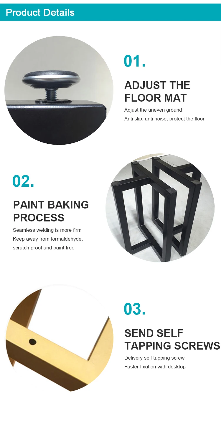 Modern Decorative Metal Cast Iron Coffee Metal Table Frame Dining ...